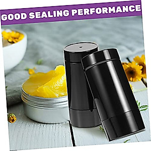 Empty Refillable Bottle 24 pcs for Refillable Cosmetic Aroma Bottle Filling Mini Balm Stick Tube Bottles Cream Black DIY Sample Empty Up Containers Lip Crafting Care Gloss Lipstick Round Tubes ( Color