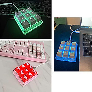 hokistudio 9 Keys 24 Macro Programmable Setting Keypad RGB Backlight Mechanical Keyboard for OSU Single-Handed Keyboard Electric Contest Game PC Laptop MAC Win Geeker Outemu Red Switch