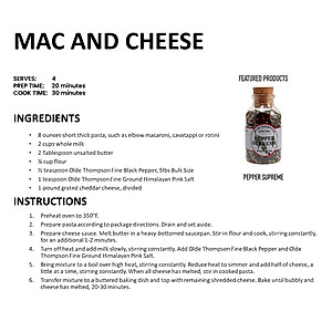 Olde Thompson Pepper Supreme, Whole Pepper Blend With White, Black, Pink, Green Peppercorns, 5.8 oz