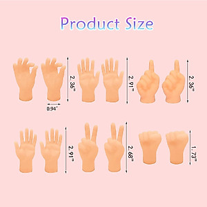 Tiny Hands,20Pcs Miniature Little Hands Realistic Design Funny Mini Hands for Fingers Gifts Prank Gag Party Favors