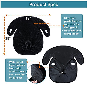 Piddle Pad Car Seat Protector for Baby and Toddler, Set of 2, Leak Free with Non-Slip Fabric on Back, Waterproof Car Seat Liner for Potty Training, Multiple Use for Car Seats and Strollers