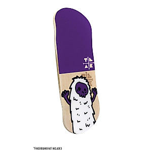 Teak Tuning Fingerboard Deck Graphic, Purple Yeti - Adhesive Graphics to Customize Your 35mm Fingerboard Deck - 110mm Long, 35mm Wide, 0.2mm Thick - Waterproof Vinyl - Includes Mini File