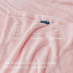 Bedsure Fleece Blanket Throw Blanket Pink - 300GSM Throw Blankets for Couch, Sofa, Bed, Soft Lightweight Plush Cozy Blankets and Throws for Toddlers, Girls