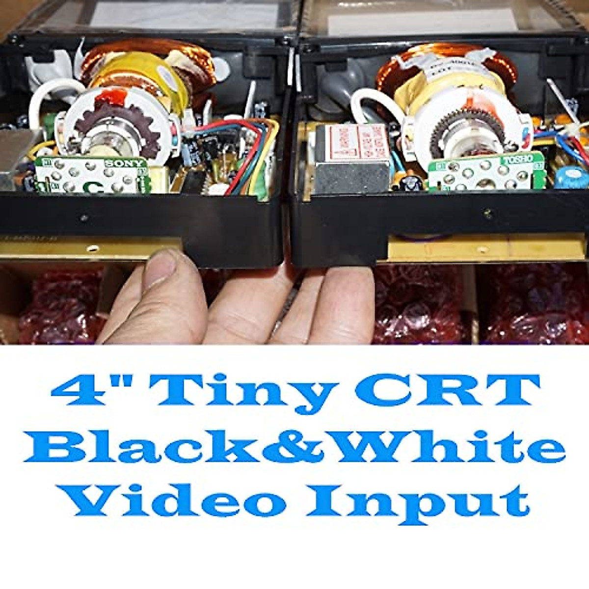 ARCADORA 12V 4.2W Micro 4" CRT Black and White Monitor Vintage CRT Screen Electronic Picture Tube