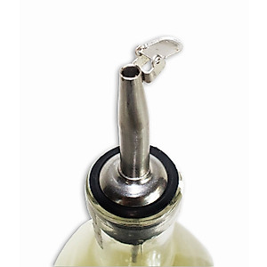Gocomcom Honbay Stainless Steel Olive Oil Liquor Wine Free Flow Bottle Pourer Dispenser Spout, Pack of 6