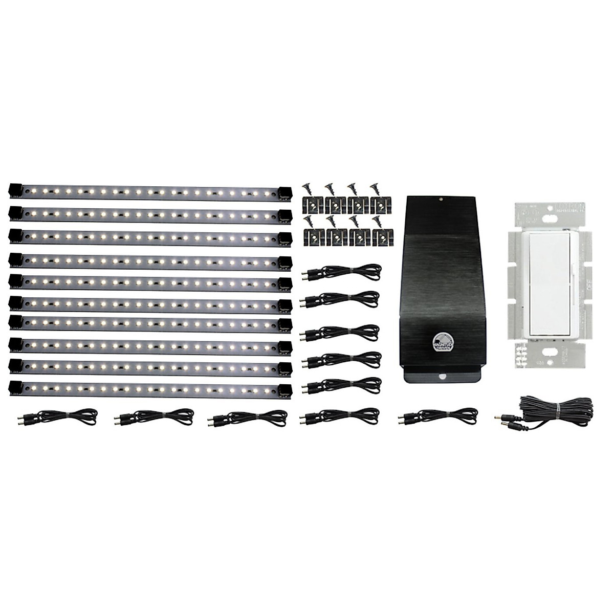 12V LED Hardwire Kitchen Light Kit Dimmable LED System Included Pure White 4000K Pro Series Panels Ambient LED Lighting 40W Magnitude Electronic Dimmable Transformer