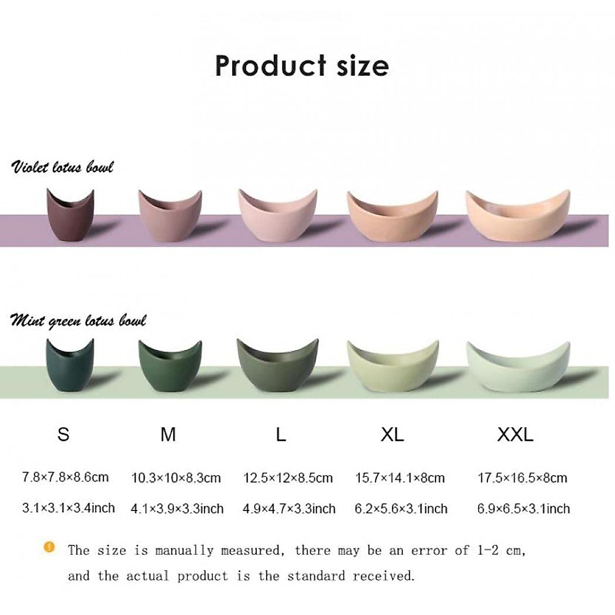 Salad Bowl Set, Ceramic Bowls Set, 5Pcs/Set Creative Lotus Fruit Salad Cereal Bowl, Home Decorative Bowl, Porcelain Bowls for Kitchen, Microwave Safe Bowl for Desserts Candy (Purple)