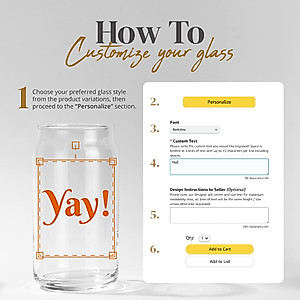 Personalized Beer Can Glass Engraved with Your Custom Text - Customized Gifts, Unique Birthday Gift, Bridesmaid Gift, Custom Gifts for Women or Men (16oz Beer Can)