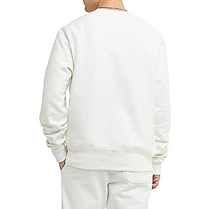 Champion Men's Reverse Weave Sweatshirt,White/Left Chest "C" Logo,X LARGE