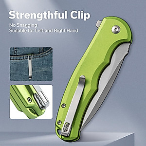 CIVIVI Button Lock Praxis Pocket Knife for EDC, Folding Knife Upgrade with Flipper 3.75" Nitro-V Blade plus Aluminum Handle, Cool Stylish Gift for Men Women C18026E-3