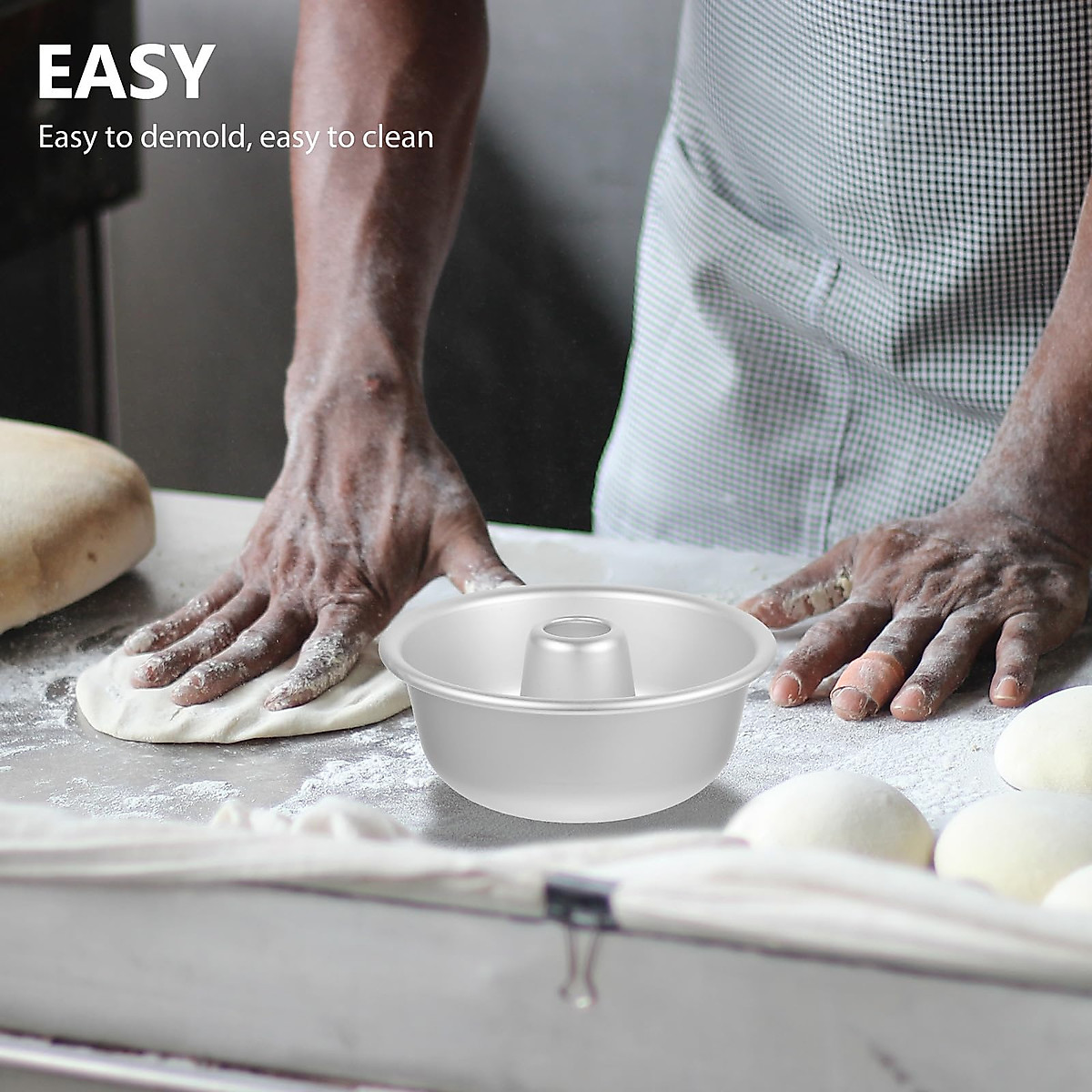 ifundom Cake Pan Nonstick Bakeware Food Cake Pan Home Baking Cake Pans Round Cake Pans Aluminum Alloy Cake Pan Set for Home Party