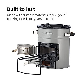 EcoZoom Rocket Stove Heavy Duty Portable Camp Stove for Outdoor Cooking, Versa Dual-Fuel (Wood & Charcoal)