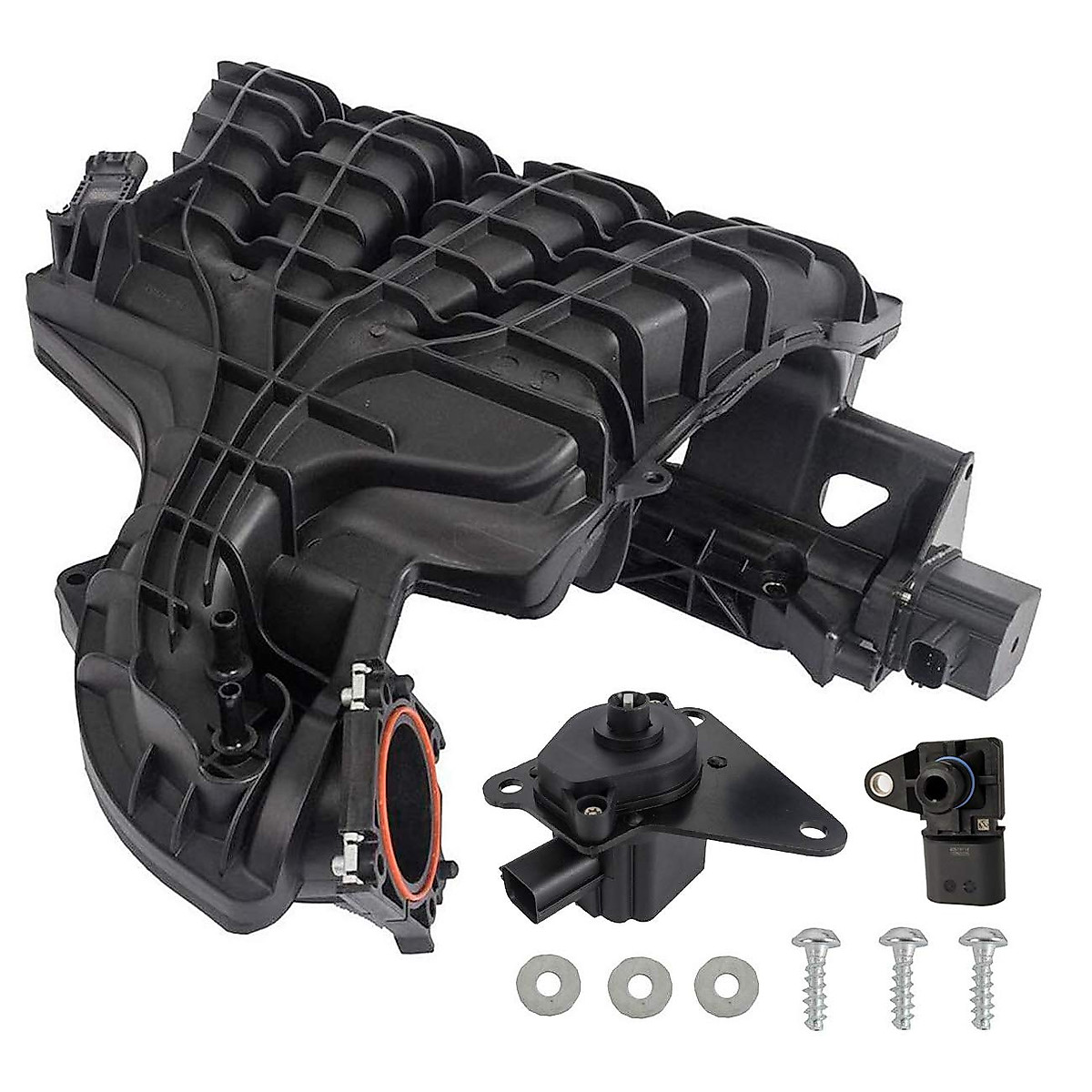 KARPAL Intake Manifold + Flow Control Valve + Air Pressure Sensor 4884495AK Compatible With Jeep Compass Patriot Dodge Avenger Caliber Journey Chrysler Sebring