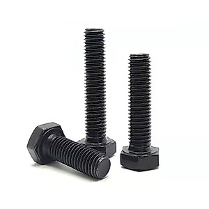 M14-2 x 70mm Carbon Steel Grade 8.8 External Hex Head Screw Bolts Metric Thread Hexagon Bolts Fastener for Hardware Furniture Machinery Black 4pcs