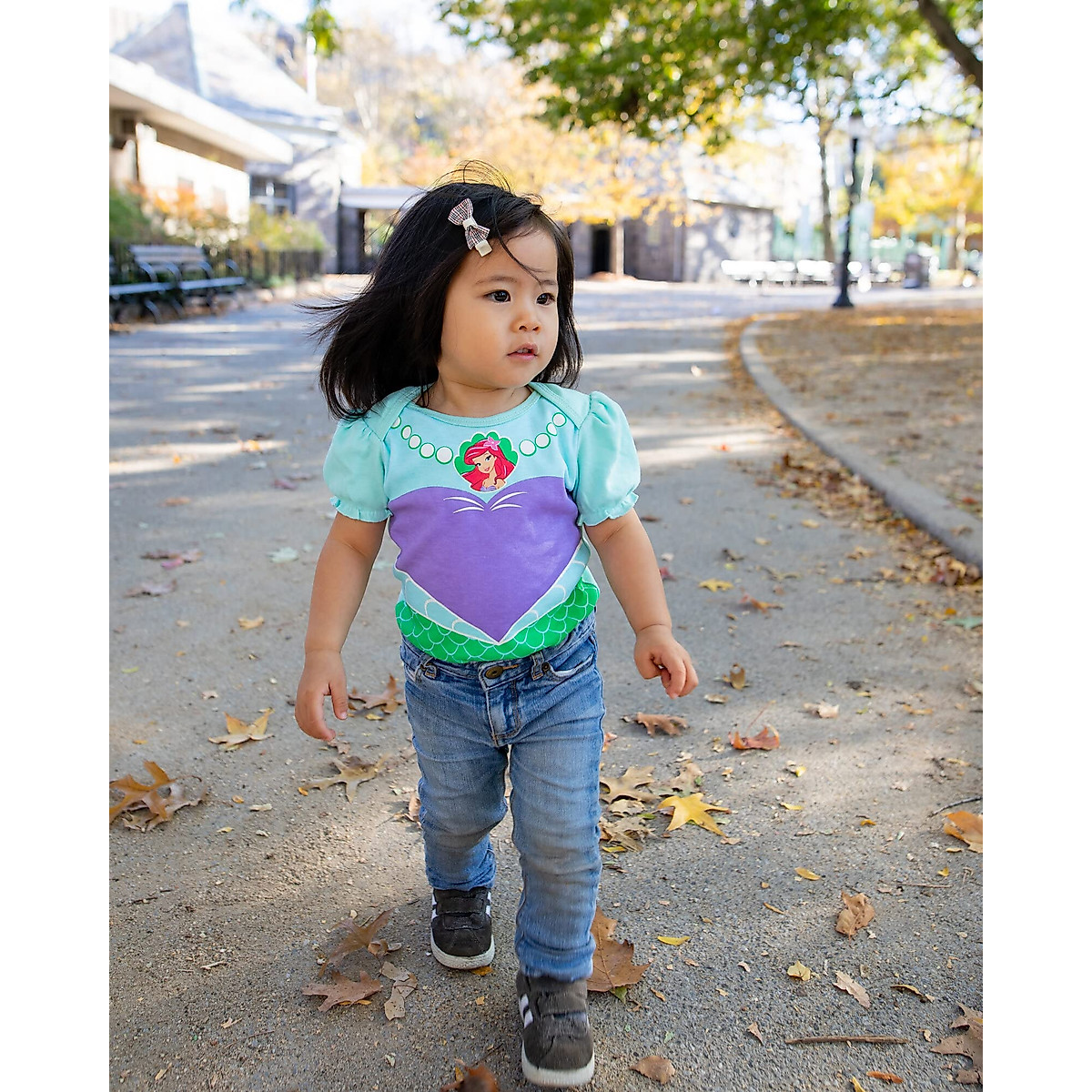 Disney Princess Snow White Belle Aurora Newborn Baby Girls 5 Pack Bodysuits Aurora, Snow White, Ariel, Cinderella, Belle 3-6 Months