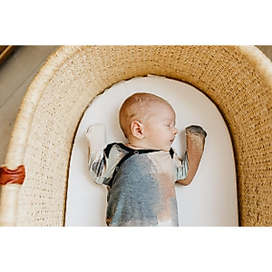 Copper Pearl Baby Gown - Knotted Newborn Sleepers for Baby Boy and Girl, Soft Stretchy Long Sleeve Infant Gowns with Bottom Tie and Hand Mittens, Perfect Hospital Coming Home Outfit (Picasso)