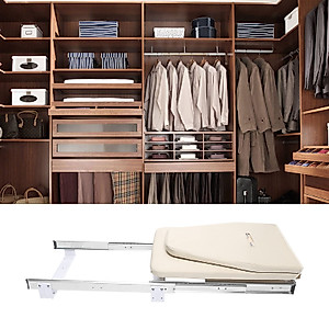 Pull Out Ironing Board 12” x 32” Retractable Hidden Ironing Board Closet Foldable Ironing Board with Heat-Resistant Ironing Board Cover