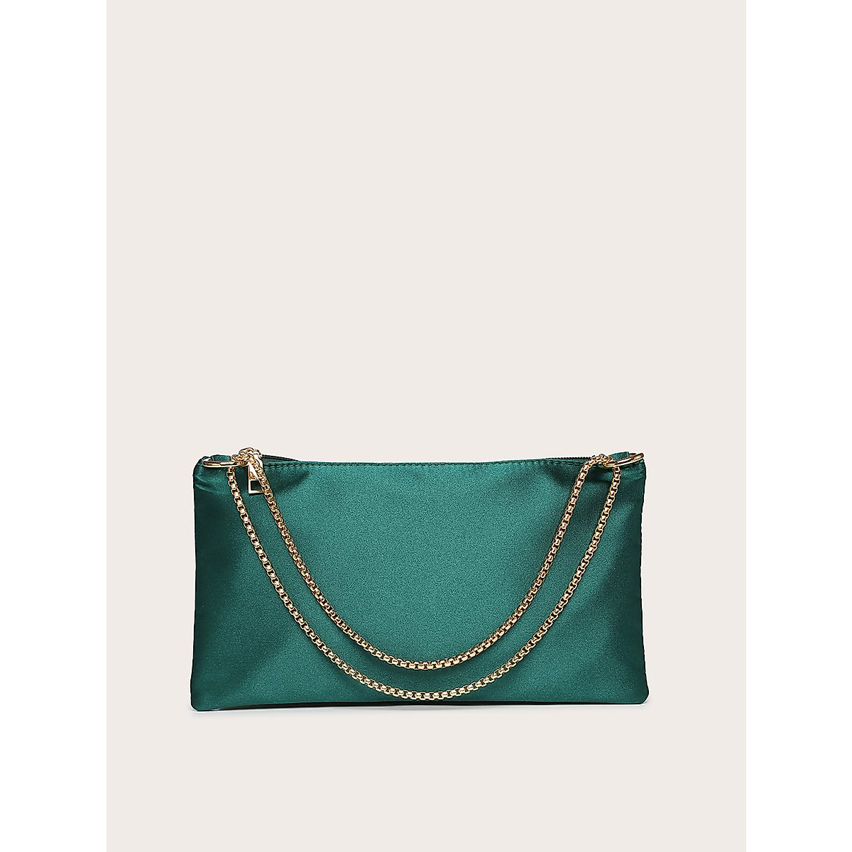 Verdusa Women's Satin Evening Handbag Shoulder Bag Purse Green one-size