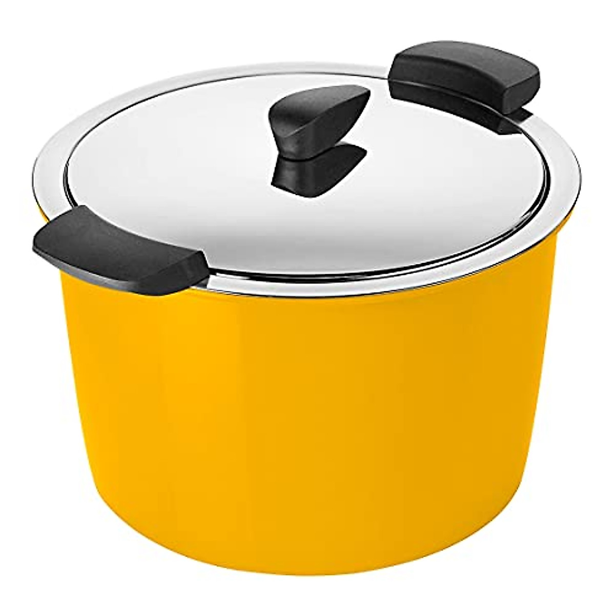 KUHN RIKON Hotpan Serving Casserole Pot, 5 Litre/22 cm, Yellow, Stainless Steel