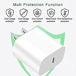 iPhone Fast Charger, [Apple MFi Certified] 20W USB C Fast Charger Block with 6FT Type-C to Lightning Cable, Super Fast Charging Compatible with iPhone 14/13/13 Pro/12/12 Pro/12 Pro Max/11/Xs Max/XR/X