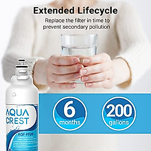 AQUA CREST ADQ73613401 Refrigerator Water Filter, Replacement for LG® LT800P®, ADQ73613402, ADQ73613408, ADQ75795104, 46-9490, LSXS26326S, LMXC23746S, LMXC23746D (Pack of 3)