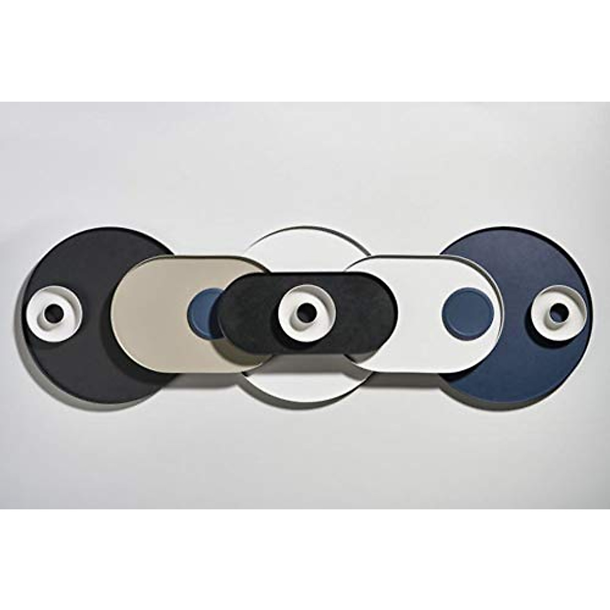 ZONE DENMARK, SINGLES Round Tray, Metal, Modern Design, Black, 1 Count