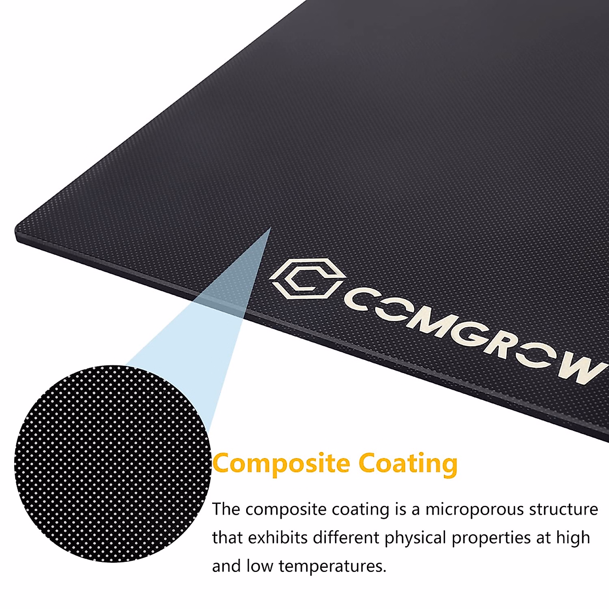 Comgrow Creality Ender 3 3D Printer and 2PCS Upgraded Tempered Glass Plate with Bed Clips 235 * 235mm