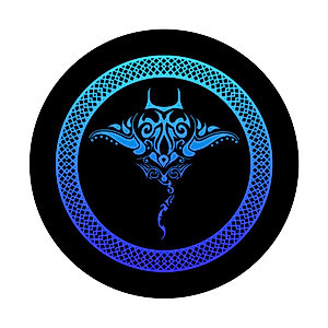 Stingray Polynesian Tribal Design for Stingray Lovers PopSockets Swappable PopGrip