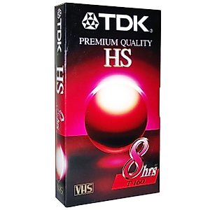 TDK Premium Quality HS T-160 8 Hour EP Video Cassette Tape - Ideal for everyday recording and playback of your favorite programs performance, even under repeated use