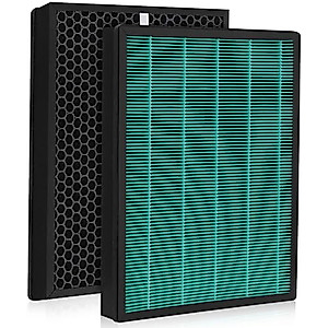 400/400S Replacement Filter for Coway AIRMEGA Max2 400/400S Air Purifier, Max 2 Green True HEPA and Active Carbon Filter Set, AP-2015-FP