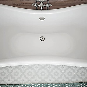 DreamLine Chesapeake 69 in. L x 31 in. H Acrylic Freestanding Bathtub with Chrome Finish