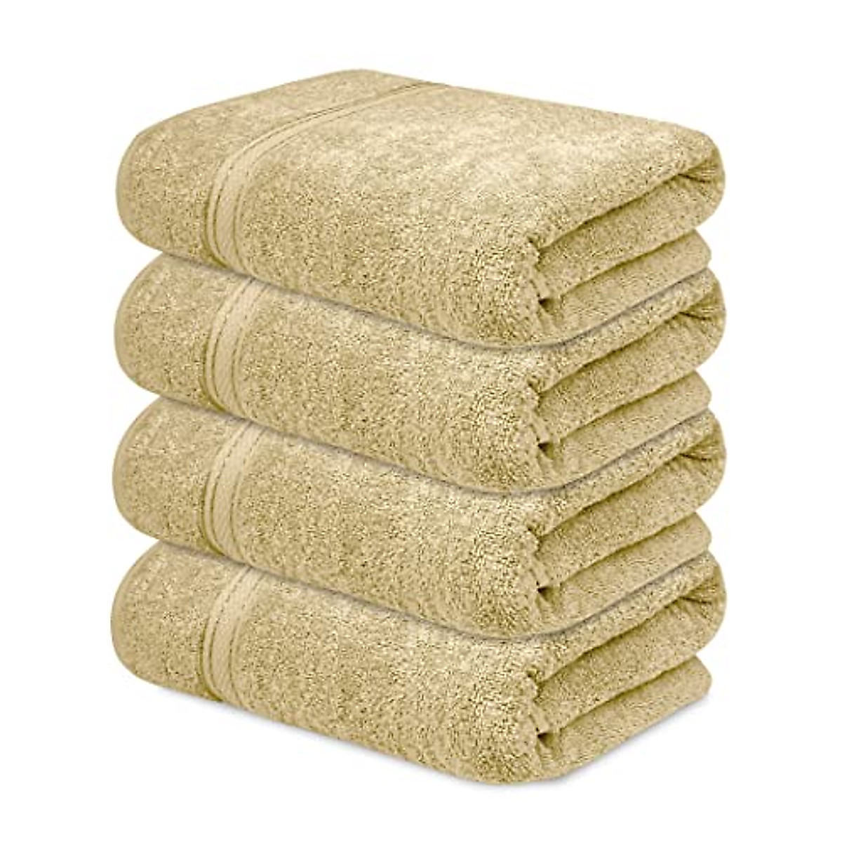 Avalon Towels Large Bath Towels, 30x60 Inches Bath Sheets Towels for Adults Beach Towels Oversized, 4 Pcs Extra Large Bath Towels, Light Weight & Absorbent Quick Dry Towel Oversized Beige Bath Towels