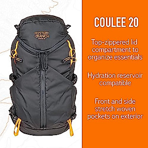 Mystery Ranch Coulee 20 Backpack - Lightweight Hiking Daypack, 20L, S/M, Black