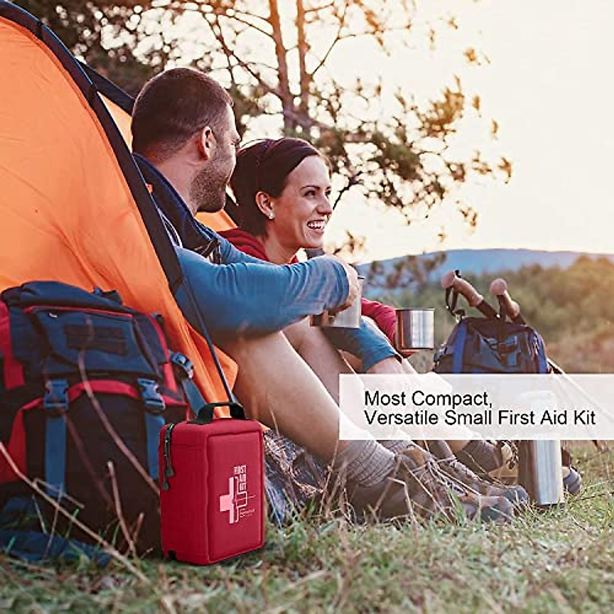 [New Upgrade] Professional First Aid Kits, First Aid Trauma Kit with Labelled Compartments Molle System for Car, Hiking, Backpacking, Camping, Traveling, and Cycling