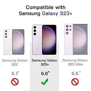 JETech Screen Protector for Samsung Galaxy S23+ / S23 Plus 5G 6.6-Inch with Camera Lens Protector, Tempered Glass Film, Fingerprint ID Compatible, HD Clear, 2-Pack Each