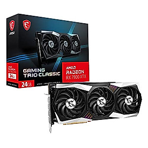 MSI Gaming Radeon RX 7900 XTX Gaming Trio Classic 24G 384-Bit HDMI/DP Torx Fan 4 AMD RDNA 3 Graphics Card (RX 7900 XTX Gaming Trio Classic 24G)