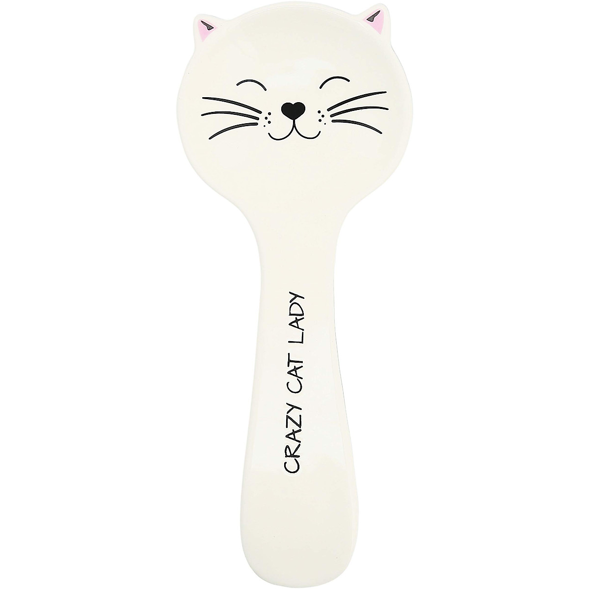 Pavilion Gift Company Crazy Cat Lady-10 spoon rest, 10", White