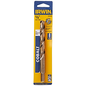 Irwin Tools IRWIN Drill Bit, Cobalt Alloy Steel, Reduced Shank, 1/2-Inch x 6-Inch (3016032)