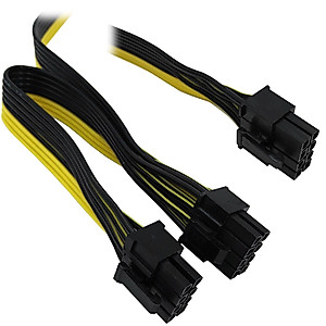 COMeap PCIE Cable for EVGA, PCIe 8 Pin Male to Dual PCIe 8 Pin (6+2) Male GPU Power Cable for EVGA Power Supply 25-inch(63cm)