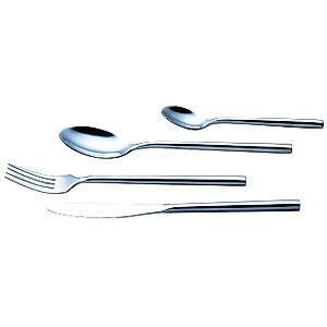 Annova Silverware Set 24 PCS Set Forged Premium Stainless Steel/Flatware - 6 x Dinner Forks, 6 x Dinner Knives, 6 x Dinner Spoons, 6 x Dessert Spoons - Service for 6