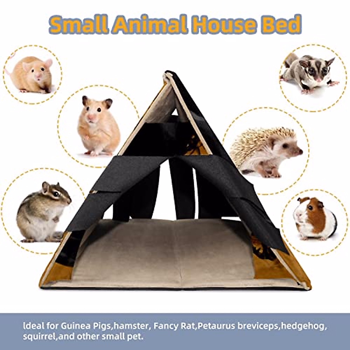 enheng Small Pet Hideout Skull and Crossbones Bat Hamster House Guinea Pig Playhouse for Dwarf Rabbits Hedgehogs Chinchillas