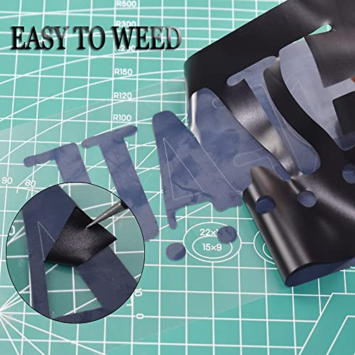 14Pieces 8 x 5 Inch Blank Craft DIY Canvas Bags with 20 Pieces 12x 10inch Black Heat Transfer Vinyl Canvas Makeup Bag Multipurpose Travel Toiletry Pouch Cosmetic Pen Bag (34Pieces…