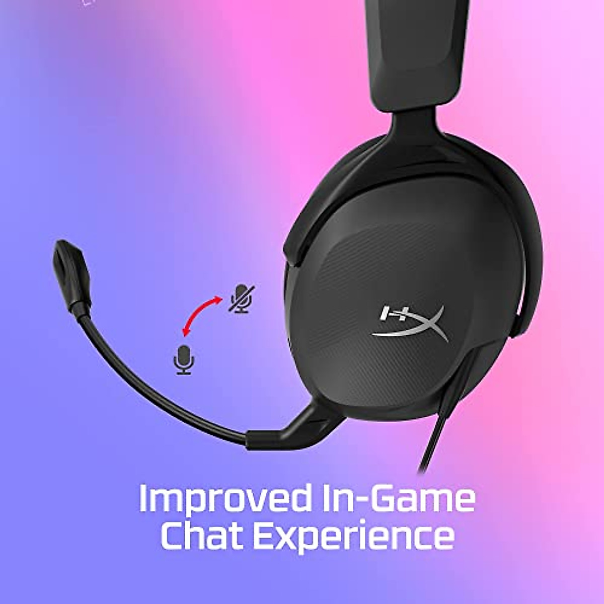 HyperX Cloud Stinger 2 Core – PC Gaming Headset, Lightweight Over-Ear Headset with mic, Swivel-to-Mute mic Function, DTS Headphone:X Spatial Audio, 40mm Drivers