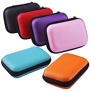 Sunmns Headphone Case Earphone SD TF Card USB Flash Disk Storage Cases Bag, 6 Pieces