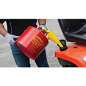 Eagle Plastic Funnel for Type I Metal Safety Cans, 5"x 7"x 12", Made of Chemically Resistant High-Density Polyethylene, Yellow, Made in The USA, F15FUN