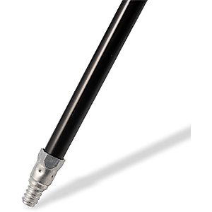 SPARTA Flo-Pac Mop Handle Threaded, Broom Handle with Coated Metal Handle for Cleaning, Restaurants, Kitchen, Hospitals, 60 Inches, Black, (Pack of 12)
