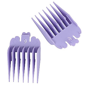 Harapu 10 Pcs Colorful Professional Hair Clipper Combs Guides 1/16” to 1”,Attachment Guide Combs Replacement Guards Set for WahI Clippers/Trimmers