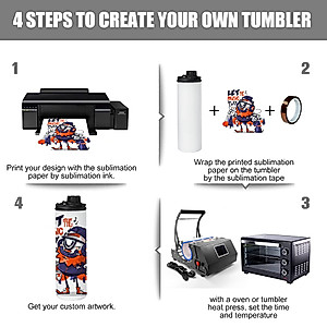 AGH 4 Pack Sublimation Sports Water Bottle Blanks 20 oz Sublimation Water Bottles Tumblers Double Wall Stainless Steel Vacuum Flask With Straw and Portable Handle for Sport Outdoor Travel, White