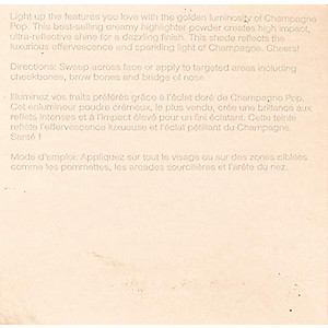 BECCA Shimmering Skin Perfector Pressed Highlighter, Champagne Pop for Women, Soft Gold with Peachy-Pink Pearl, 0.28 Oz