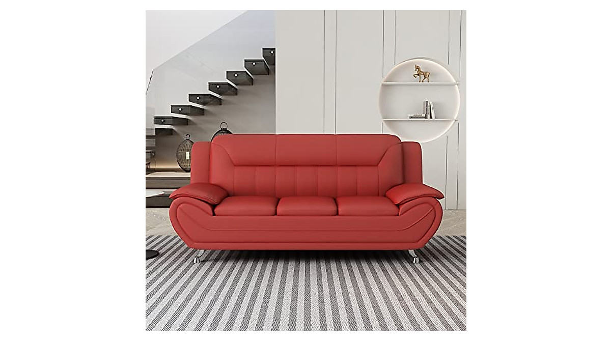 Container Furniture Direct Michael Modern Faux Leather Upholstered ...